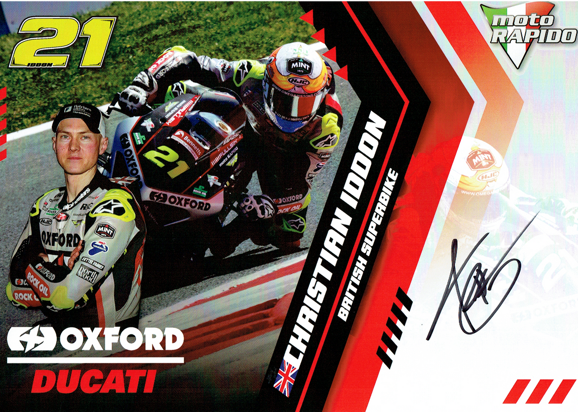 Christian Iddon - 2024 British Superbike Championship - A4 Autographed ...