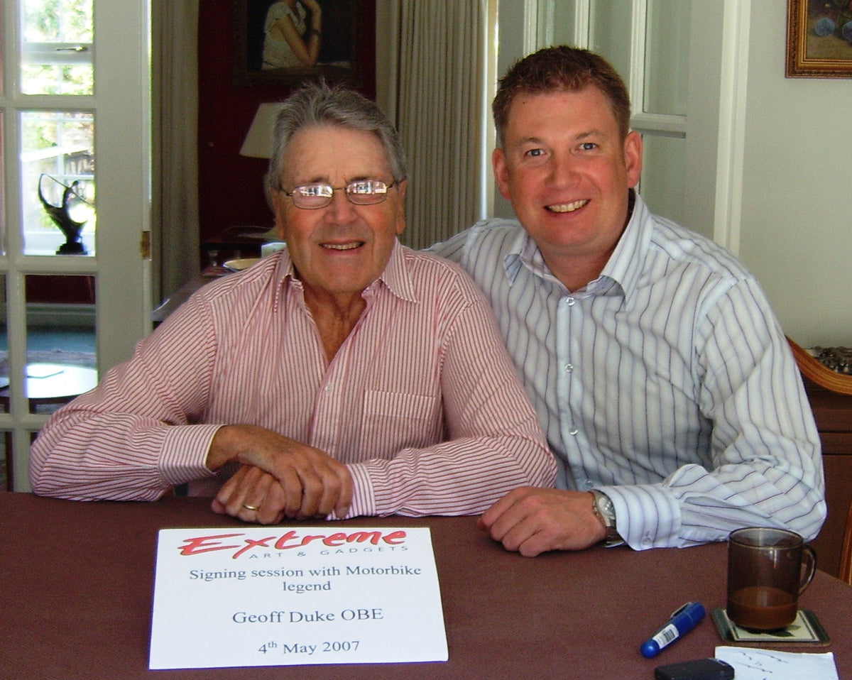 Geoff Duke - Bray Hill - TT 1950 - 12 x 8 Autographed Limited Edition ...